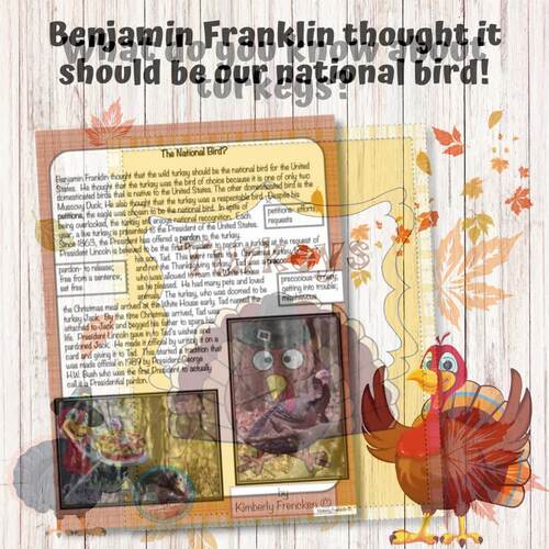 Turkeys: Nonfiction Reading Comprehension Passages and Printables