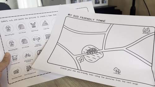 Create an Eco-Friendly Town | Fun cut-and-paste activity by Moonbeam ...