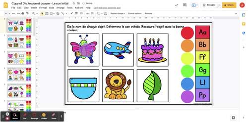 Digital FRENCH Initial Sound Activity - Dis, trouve et couvre le son ...