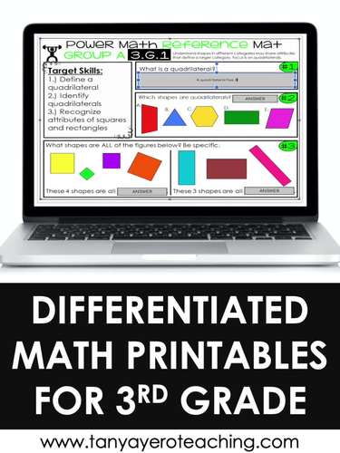 3rd Grade Math Centers BUNDLE Differentiated Math Spiral Review | TPT