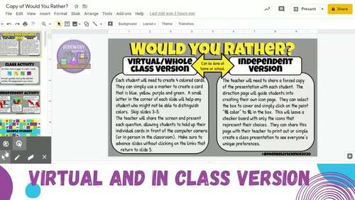 Back to School Get to Know You Activity & Project, Would you Rather Mosaic