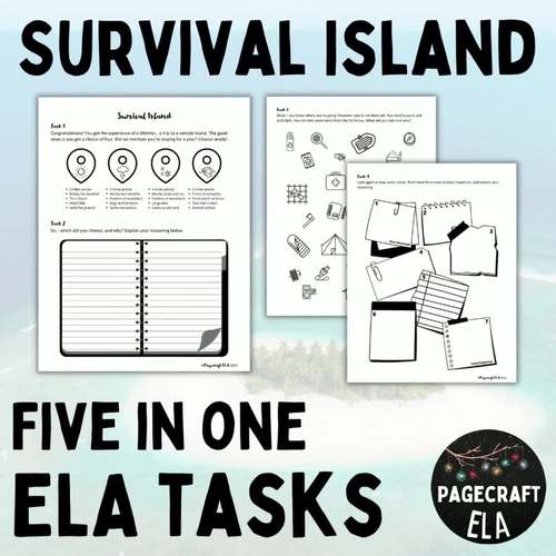 Survival Island | Critical Thinking and Reasoning | 5 ELA Tasks in 1