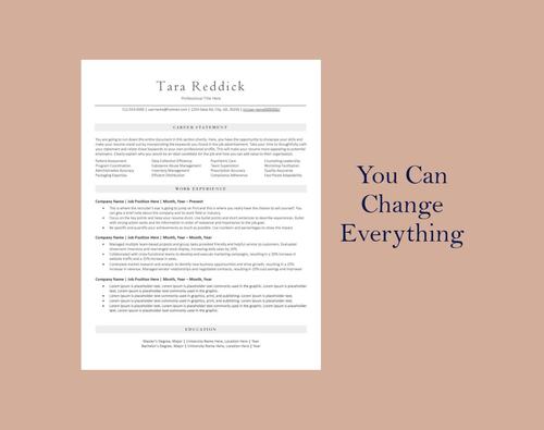 ATS Resume Template, Professional Resume Word, Pages, Google Docs, CV ...