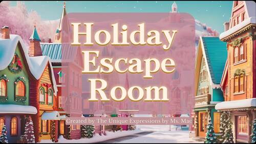 Holiday Escape Room (Christmas, Kwanzaa, Hanukkah) Fun No Prep Activity