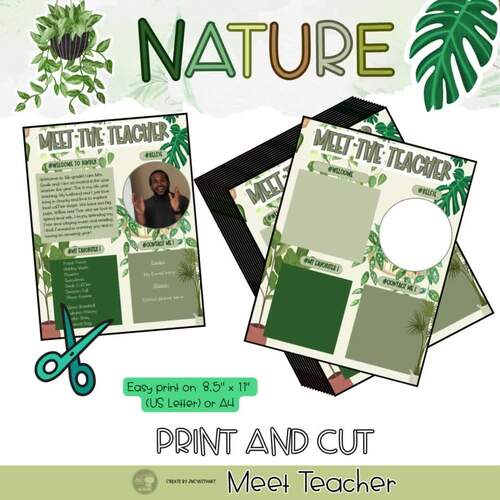 Meet the Teacher Nature Template, Classroom Decor , EDITABLE by JNC ...