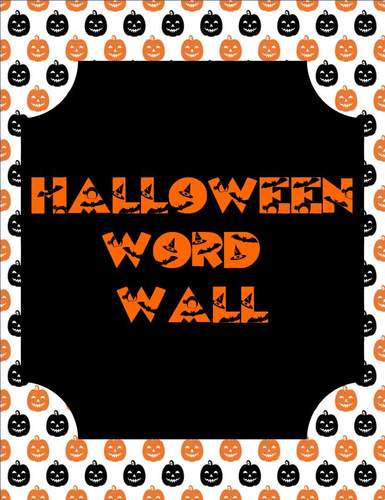 Halloween Word Wall Cards by Cindy's Treasures | TPT
