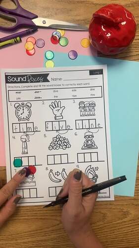 CVCe Elkonin Box Printables, CVCe Word Mapping Worksheets, Silent E ...