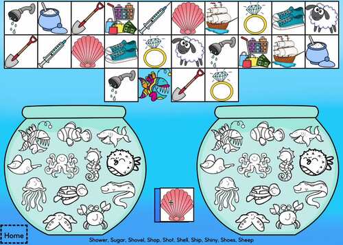 Digital Ocean Articulation Game - Sea Animal Race by Jennie's Speech Room