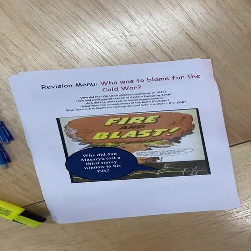 IGCSE History Cold War - Revision Menu - Grades 10-11 by Dan's History ...