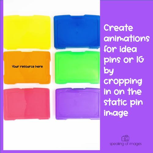 Task Card Box mockups | Bright colors PIN format Set 2 by Speaking of ...