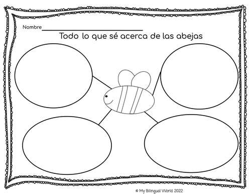 Spring Writing Craftivity in Spanish by My Bilingual World | TPT