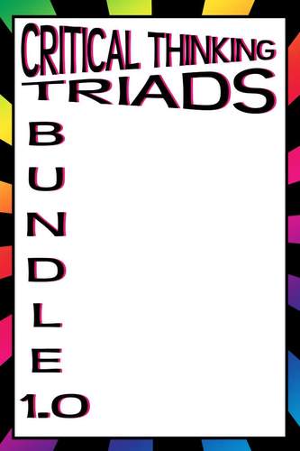 CRITICAL THINKING BUNDLE Triads 1.0 Literacy Centers Vocabulary Task Cards