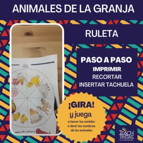 Ruleta de Animales de la Granja by Ms Taty's Class | TPT