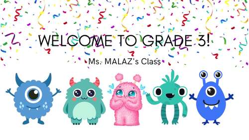 Class Presentation Monster Grade 3 by Bee Amazing Teacher | TPT