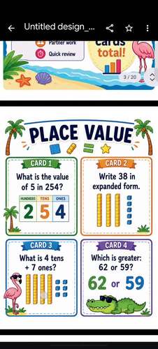 2nd Grade Math FLORIDA FAST Test Prep Review Task Cards BEST Standards ...