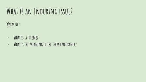 Enduring Issues Overview PowerPoint (new NYS Global History Regents)