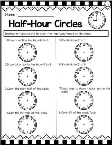 1st Grade Shapes Attributes Worksheets 1.G.A.3 | Partitioning Halves ...