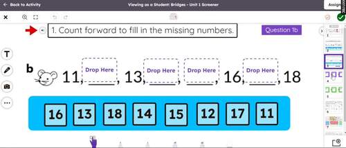 Seesaw Assessment - Bridges - Unit 1 Bundle (First Grade) by Ashley Jones