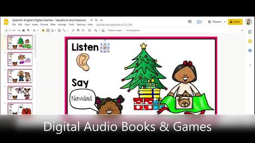 Spanish Books and Games - DIGITAL AND PRINT - Google Slides - Set 2
