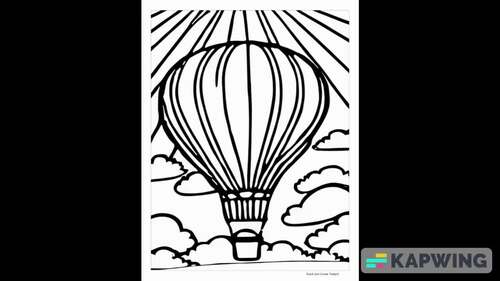 Coloring Pages Pre K Kindergarten 1st 2nd Grade HOT AIR BALLOON 25+ Pages