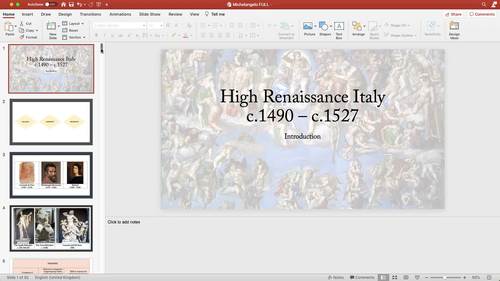 Michelangelo: Art History Research Activity Workbook by Teach Art History