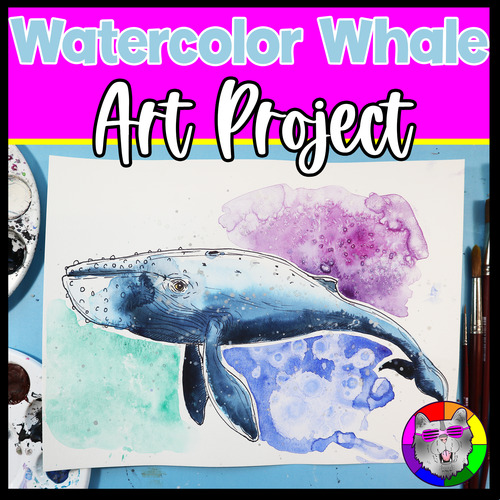 Watercolor Art Lesson Watercolour Art Project Humpback Whales Middle School