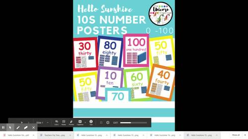 Rainbow Counting by 10s Number Posters 0-100 by The Unicorn Classroom
