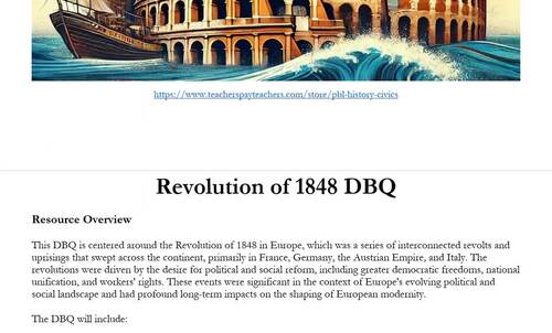 Revolution of 1848 DBQ by PBL History & Civics | TPT