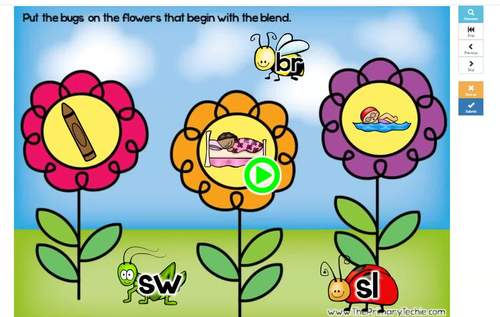 Boom Cards - Buggy Beginning Blends - Distant Learning by The Primary ...