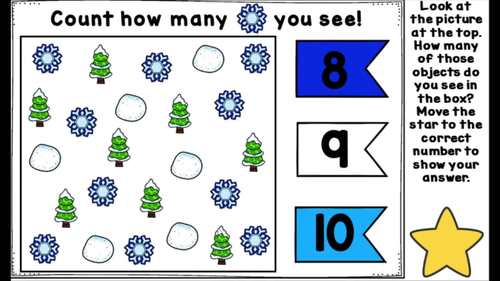 Winter Counting Objects to 10 Math Games No Prep January Boom Cards ...