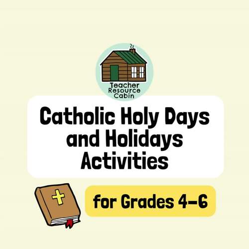 BUNDLE: Catholic Holy Days and Holidays Activities (Grade 4-6) | TPT
