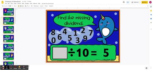 Dividing by 10: Google Slides™ by GroovyGarden | TPT