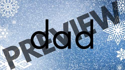 Snow Themed Phonics Short Vowel CVC Words Drill Canva Presentation