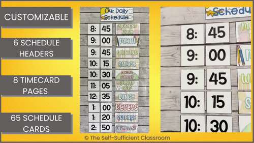 Daily Classroom Schedule by The Self-Sufficient Classroom | TPT