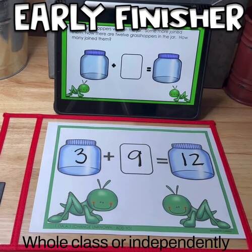 One Step Word Problems to 12 Math Centers 1st Grade No Prep Early Fast ...