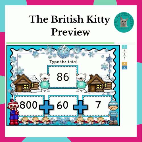 Winter Place Value Build A 3-Digit Number Math Boom Cards™ by The ...