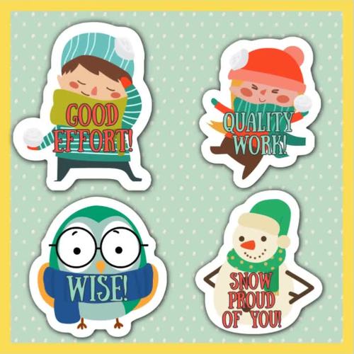 Digital Stickers Winter , Digital Winter Stickers January Digital Stickers