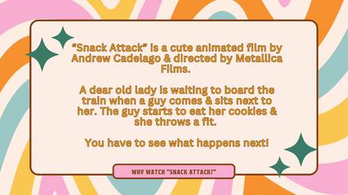 Snack Attack Spanish MovieTalk by Miss Maravillosa Maestra | TPT