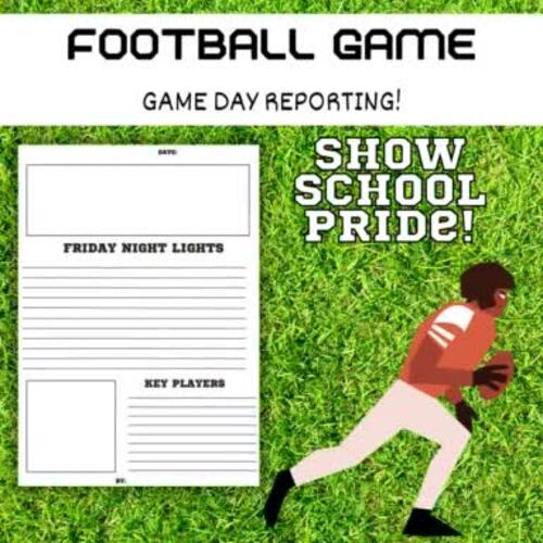 Football Game Day Report Writing Template | 4th/5th Grade | Newspaper ...