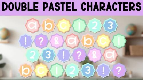 Double Pastel Bulletin Board Letters | Door Decor | Bulletin Board Decor