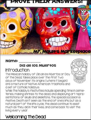 PROVE IT: Dia de los Muertos Close Read, Article, and Short Film Study ...