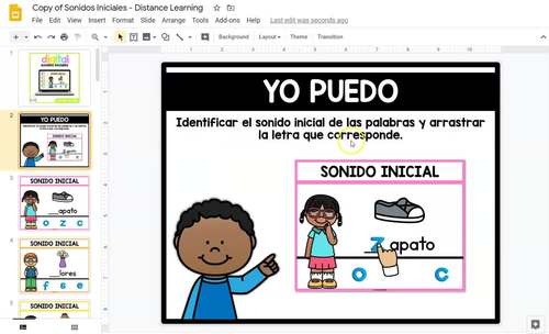Sonidos Iniciales | Google Classroom™ by La Chica Bilingue | TPT