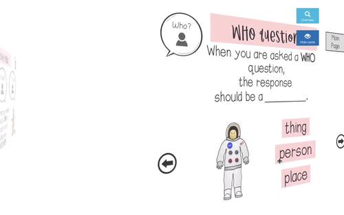 Wh Questions Boom Cards™ Basic Concepts (Version 1) with Audio | TPT