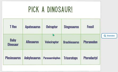 Dinosaur Gross Motor Movement Game | Boom Cards Deck by A Pedi PT