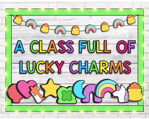 Lucky Charms Bulletin Board - St Patrick's Day Door Kit by The Speech ...