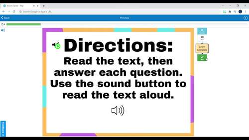 Theme and Key Details Boom Cards The Turtle and the Rabbit | TpT