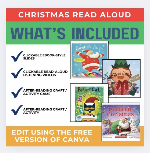 Christmas Read Aloud Bundle | Clickable Ebook Slides + Listening Videos ...