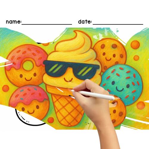 Friday Coloring Pages - Ice Cream Themed | Fun Activity for Kids ...