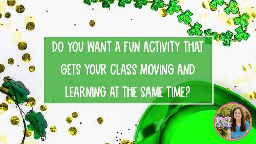 St. Patrick's Day Verbs, Nouns, Adjectives Write The Room Parts of ...