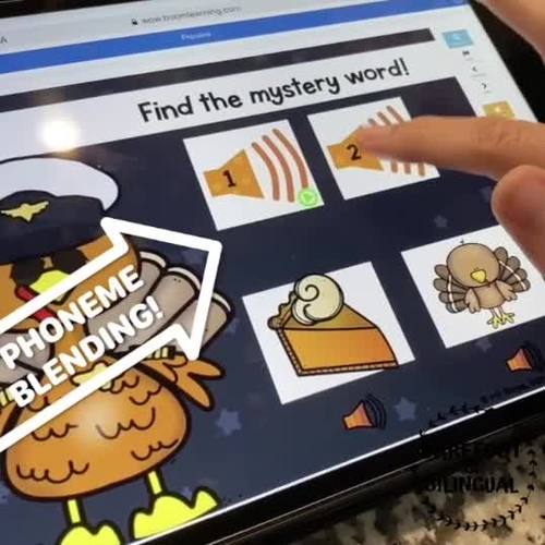 Thanksgiving Boom Cards | Beginning Sound | Medial | Ending | Phoneme ...